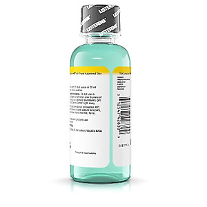 Listerine Cool Mint Zero Alcohol Mouthwash, Travel Size 3.2 Ounces (95ml) - Pack of 2