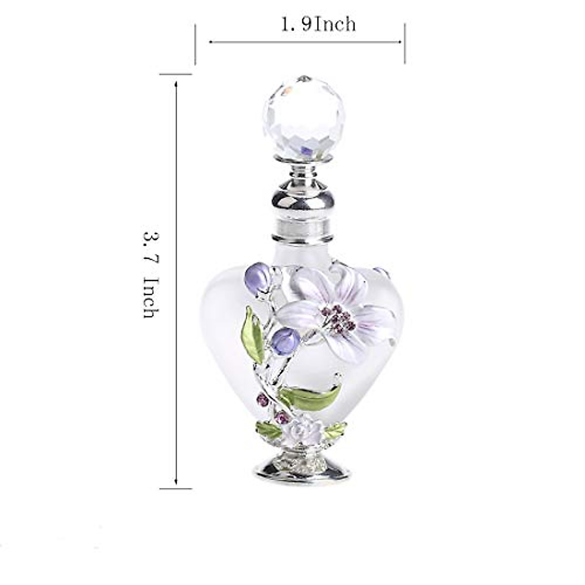 YU FENG Refillable Empty Flower Crystal Perfume Bottle Handmade Home Decor Lady Holiday Gift