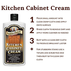 Parker and Bailey Kitchen Cabinet Cream-Wood Cleaner-Grease Remover 16 oz (1)