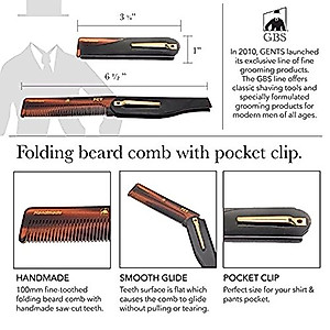 G.B.S Handmade Foldable All Purpose Comb Handle Bar Comb for Mustache Men’s Grooming Comb Made of Fine Tooth for Long lasting Style Beard & Hair Combo 2