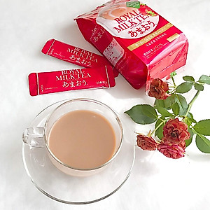 Royal Milk Tea Strawberry Flavor 10 Sticks x 2 Packs including stirring rod