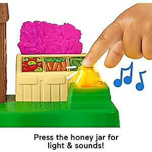 Fisher-Price Little People Toddler Toy Farmers Market Playset with Light Sounds & Figure for Preschool Pretend Play Kids Ages 1+ Years