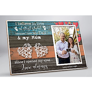 KU-DaYi Sonogram Picture Frame for New Mom Dad, Pregnancy Photo Frame for First Time Moms Dad, Love at First Sight Ultrasound Picture Frames 4x6 In Photo - F033