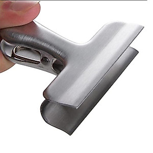 8 Pack Stainless Steel Heavy Duty Food Bag Clip Clamp, All-Purpose Air Tight Grip Solid Keep Fresh Clips for Office Kitchen, Coffee Bags, Bread, Snack Bags, Paper Sheets