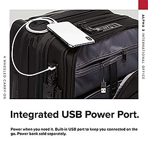 TUMI Alpha 3 International Office 4 Wheeled Carry-On Black One Size