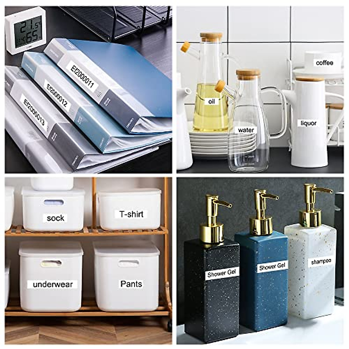 5-Pack, Tz Tape 18mm 0.7 Laminated White, Replacement for TZe-241 TZe241 TZ-241 3/4 Inch Compatible with Brother P Touch Label Maker PTD400 PTD600 PTD610BT PTD400AD PTP750W PT1880, Black on White