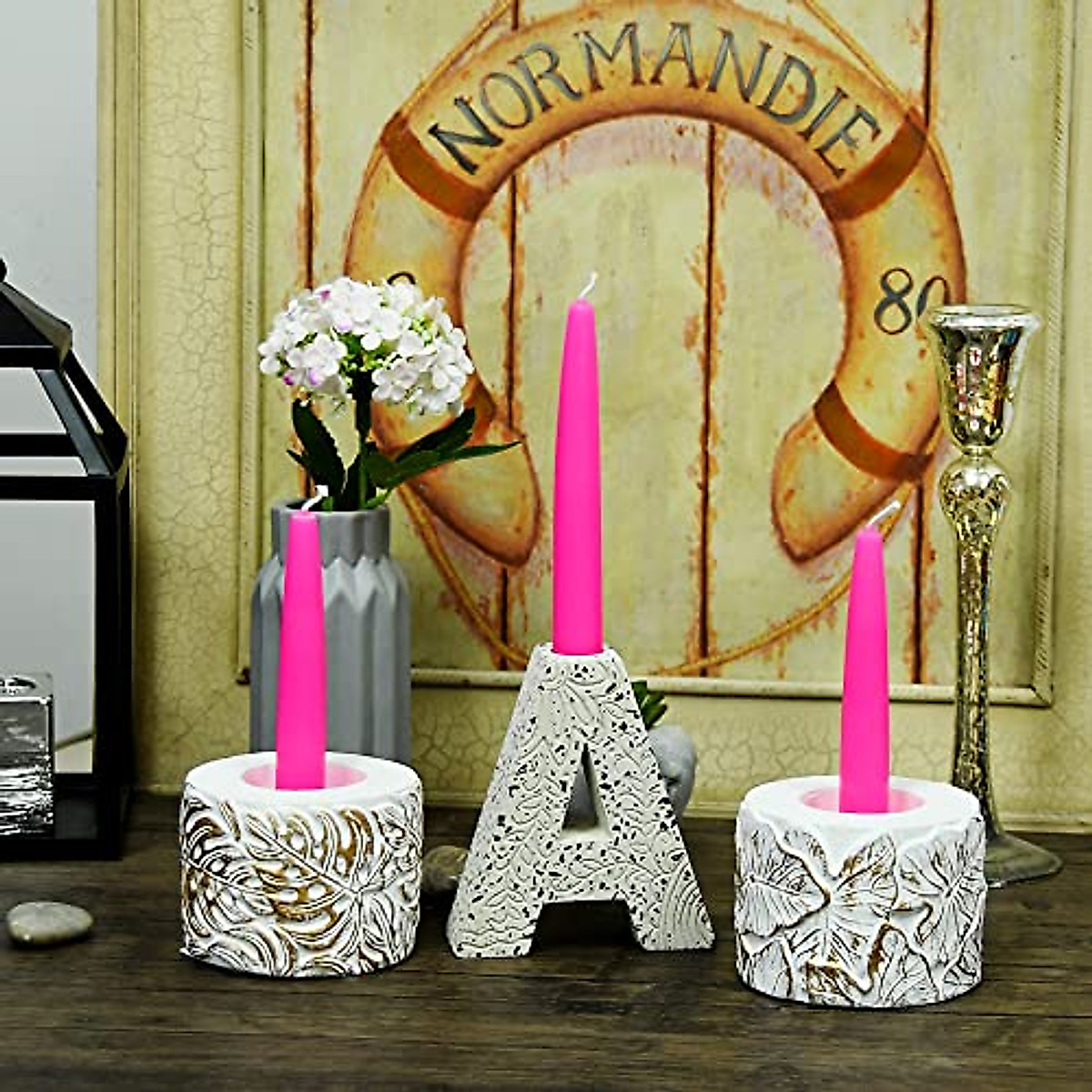 Zest Candle 12-Piece Hot Pink 6" Taper Candles, Count