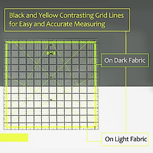 Mr. Pen- Quilting Ruler Set, 4 Pcs, Sizes (4.5"X4.5")-(6"X6)-(9.5"X9.5")-(12.5"X12.5"), Quilting Squares, Quilt Ruler, Rulers for Quilting and Sewing, Clear Quilting Ruler, Quilt Rulers, Acrylic Ruler