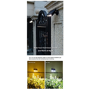 Sam Fuk Solar Outdoor Lights, Motion Sensor Flood & Security Lights with Mock Security Camera Design, 4 Big LED Beads,IP65 Waterproof, and Long-Lasting Battery. (Day Light, 2pack)