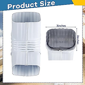 Blulu 2 x 3 Inch 75 Degree Downspout Gutter Elbow Style A White Aluminum Downspout Elbow Roofing Gutters and Downspouts Parts for Rain Gutter Down Spout Drain(2 Pcs)