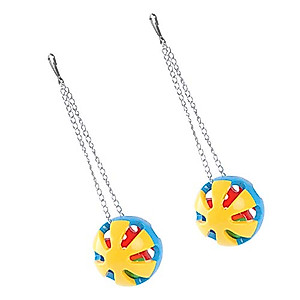 balacoo 2Pcs Bird Hanging Ball Chewing Treat Toy Cage Play Toy for Parrot Parakeet Cockatiel Conure
