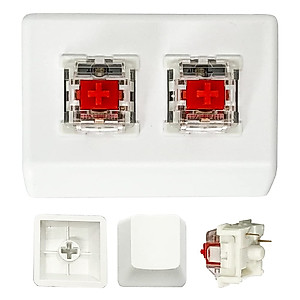 QINIZX USB 2-Key Mini Keypad One-Handed Mechanical Gaming Keyboard for Windows Mac OSU HID Programming Macro Keys RGB LED Backlit Updated Red Switch with 4.9ft Type-C USB Cable