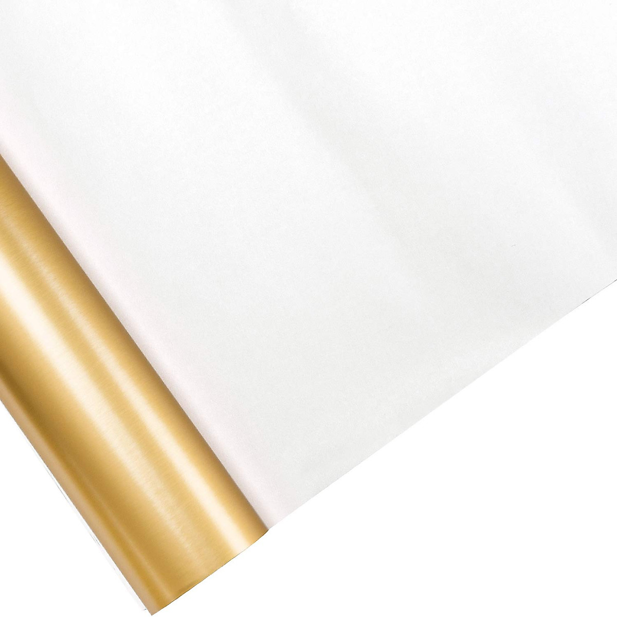 RUSPEPA Gold Metallic Wrapping Paper-81.5 Sq Ft-Solid Color Paper Perfect for Wedding,Birthday,Christmas,Baby Show -30Inch X 32.8Feet