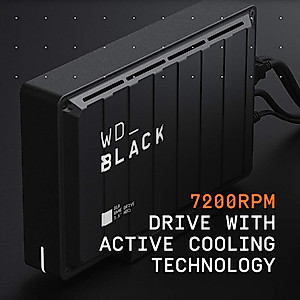 WD_Black 8TB D10 Game Drive, Portable External Hard Drive HDD Compatible with Playstation, Xbox, PC, & Mac - WDBA3P0080HBK-NESN (Renewed)