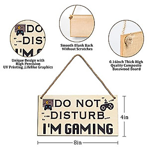 Room Decor For Teen Boys Girls Christmas Gifts For Teenage Teens Gamer Gifts For Boyfriend Birthday Gift Do Not Disturb I'M Gaming Funny Gifts For Men Kids Gaming Under 10 15 Dollars Teen Room Decor Handmade Wood Plaque Sign