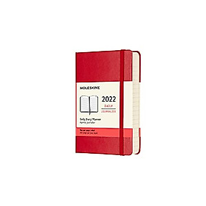 Moleskine Classic 12 Month 2022 Daily Planner, Hard Cover, Pocket (3.5" x 5.5"), Scarlet Red