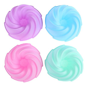 Muffin Cake Mold Round Shape Cupcake Cup Heat Resistant Nonstick Silicone muffin cup Mold Reusable Baking Tool Random