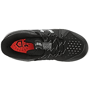 Under Armour Baby Boys Leadoff Mid Junior Rubber Molded Cleat Baseball Shoe, (001) Black/Black/White, 13 Little Kid US