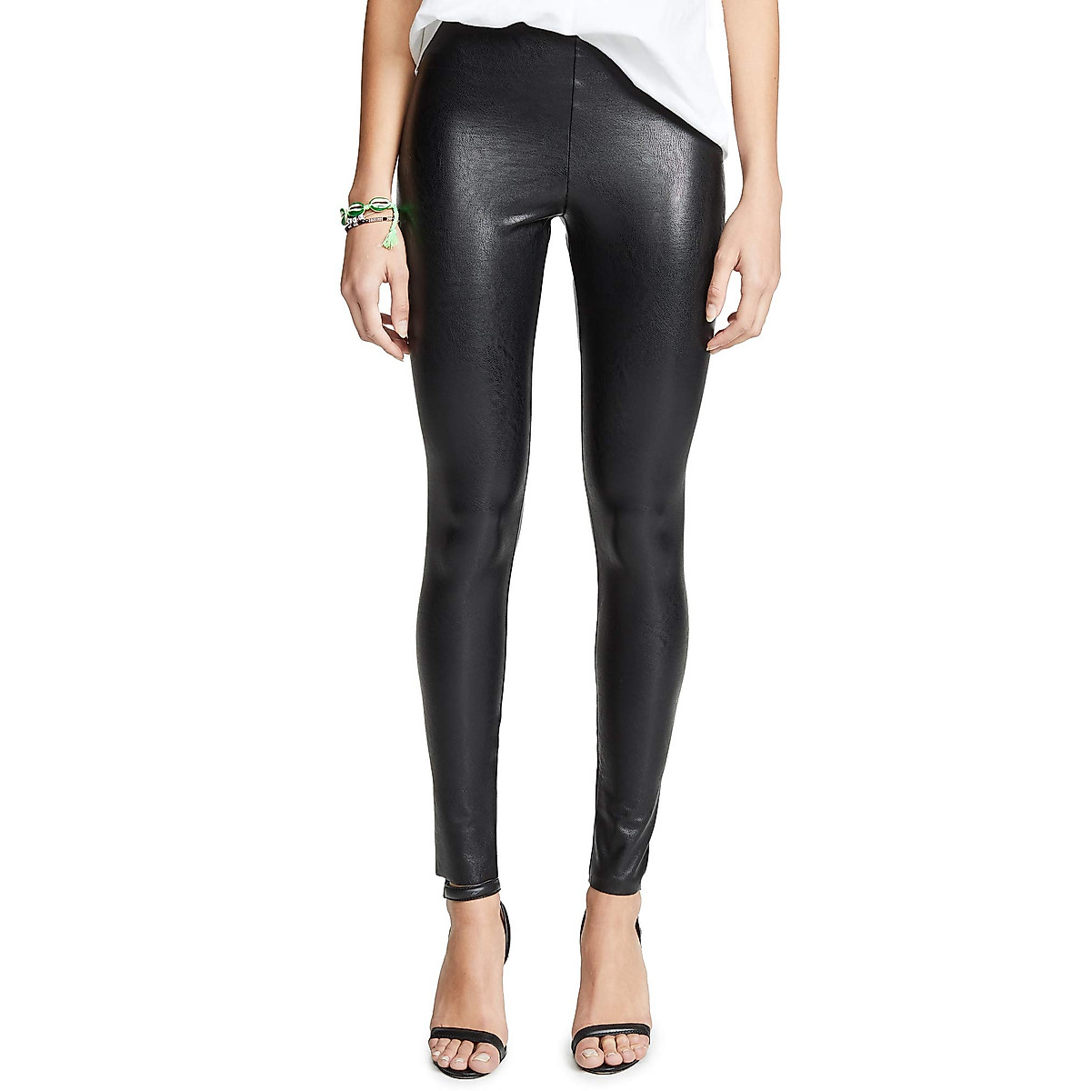 commando Women's Perfect Control Faux Leather Leggings, Black, M
