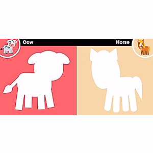 First Sticker Art: Farm Animals: Color By Stickers for Kids, Make 20 Pictures! (Perfect Christmas Gift, Stocking Stuffer for Ages 3+)