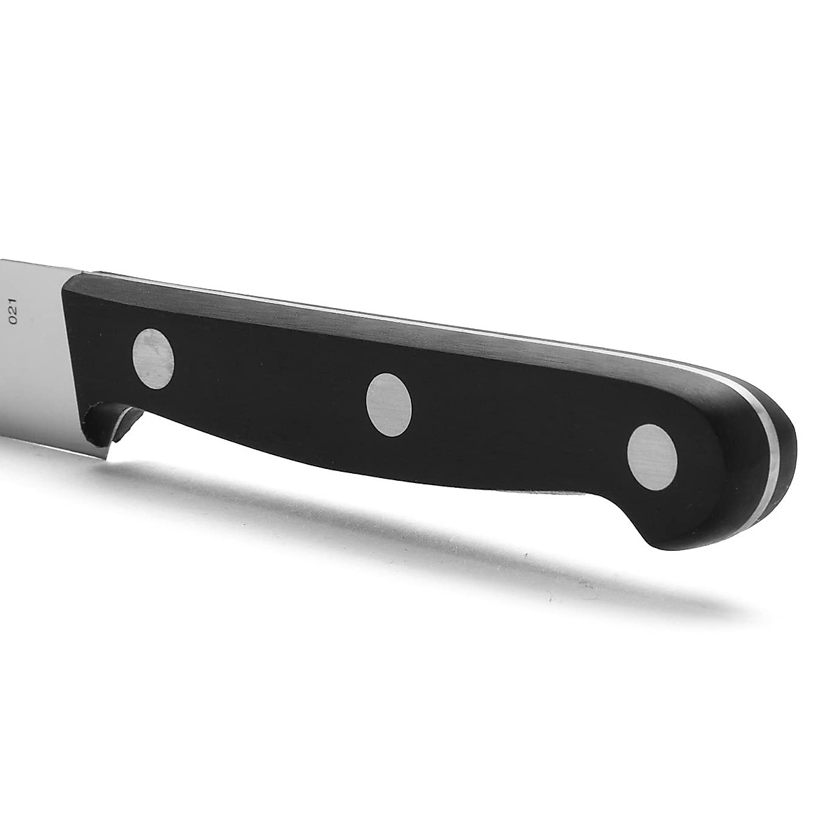 ARCOS Paring Knife 4 Inch Stainless Steel. Professional Knife for Peeling Fruits and Vegetable. Ergonomic Polyoxymethylene Handle and 100 mm Blade. Series Universal. Color Black