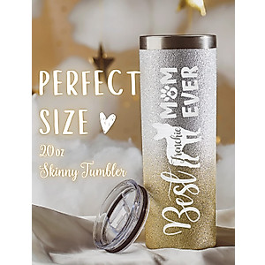 Onebttl French Bulldog Gifts, Frenchie Gifts for Frenchie Mama, 20 oz Glitter Silver-Gold Insulated Tumbler - Frenchie Mom