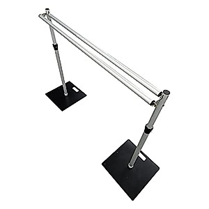 Hecis 9" Double Crossbar Hanger Backdrop Hanger Crossbar Valance Hangers for Pipe and Drape Backdrop Stand Kit(9" Hanger, 2 Pack)