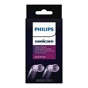 Philips Sonicare Power Flosser Quad Stream Tips (F3), 2pk, White HX3062/00