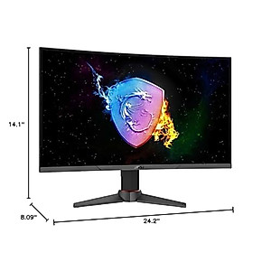 MSI Optix MAG271VCR 27" FHD Gaming 1800R Curved Monitor 165Hz - 1920 x 1080 FHD LED Display @ 165Hz - 1800R Curved Panel - 1ms Respone Time - AMD FreeSync Technology - Non-Glare Screen w/Narrow