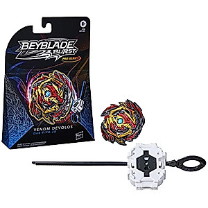 BEYBLADE Burst Pro Series Venom Devolos Spinning Top Starter Pack - Attack Type Battling Game Top with Launcher Toy