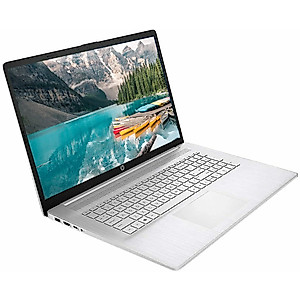 HP 17.3" Touchscreen HD+ Laptop, AMD 6-Core Ryzen 5 5500U, 16GB RAM 512GB SSD+1TB HDD, Wi-Fi, Bluetooth 5.0, Numeric Keypad, Windows 10 Home, Silver, Bundle with TSBEAU 4-Port USB Hub + USB LED Light