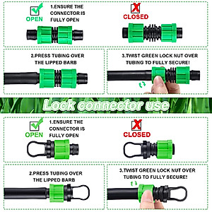 12 Pieces Drip Irrigation Coupling and Drip Irrigation Tubing End Cap Plug 1/2 Inch Universal Drip Irrigation Fitting Compatible with Most 16-17 mm Drip Tape AG Tubing Drip or Sprinkler Systems