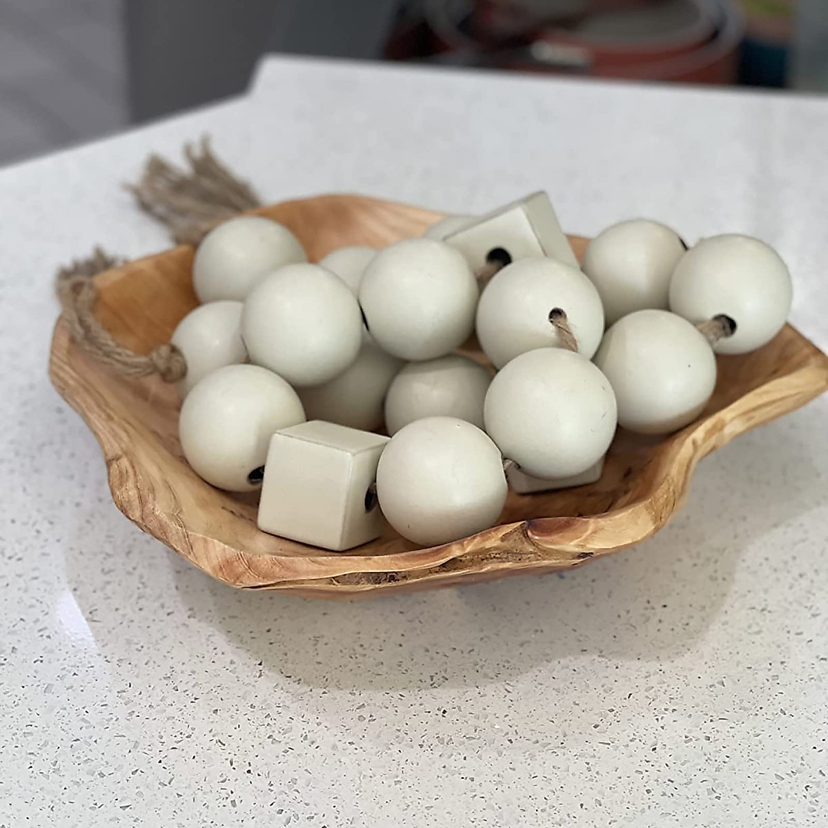 KIDYBELL Wooden bowl(10-12in),Handmade Natural Root Carving Bowl Fruit Salad Bowl