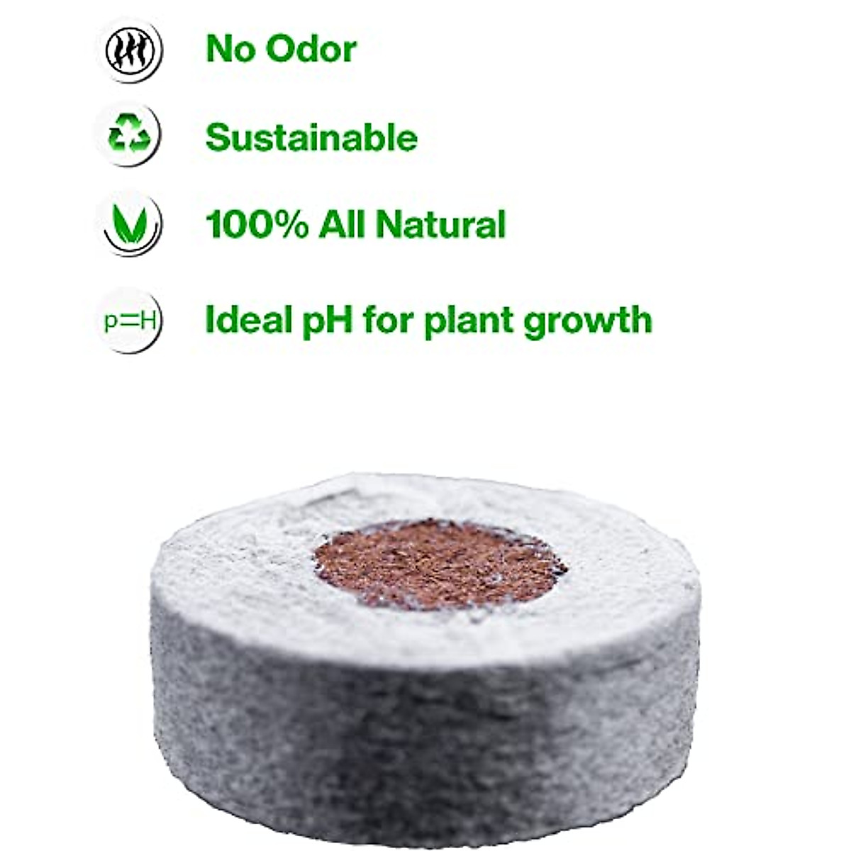 Viagrow Coco Coir Seed Starter Plugs, Sustainable Soil Pods, Expandable Coco Discs 50mm, 50-Pack