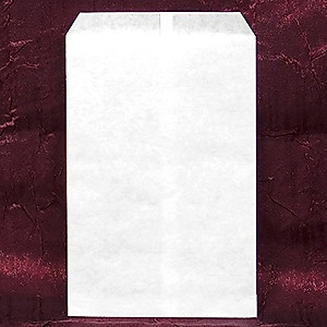 200 pcs White Kraft Paper Merchandise Gift Bags Shopping Sales Tote Bags 6"x9"