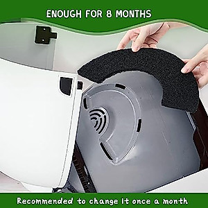 QUEARN 8 Pack Carbon Filters Compatible with Litter-Robot 4, Cat Litter Box Filters Replacement to Absorb Odors Control Damp from Pets and Keep Home Fresh