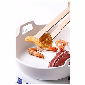 4 Pieces Natural Bamboo Toast Tongs, wood tongs, wooden tongs, bamboo tongs,10.2 Inches Long Tongs with Anti-slip Design,for cooking, toaster.