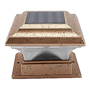 Shipenophy Solar Light Solar Powered Garden Security Lamp Outdoor Waterproof Home Garden Post Deck Light(Warm Yellow Light)