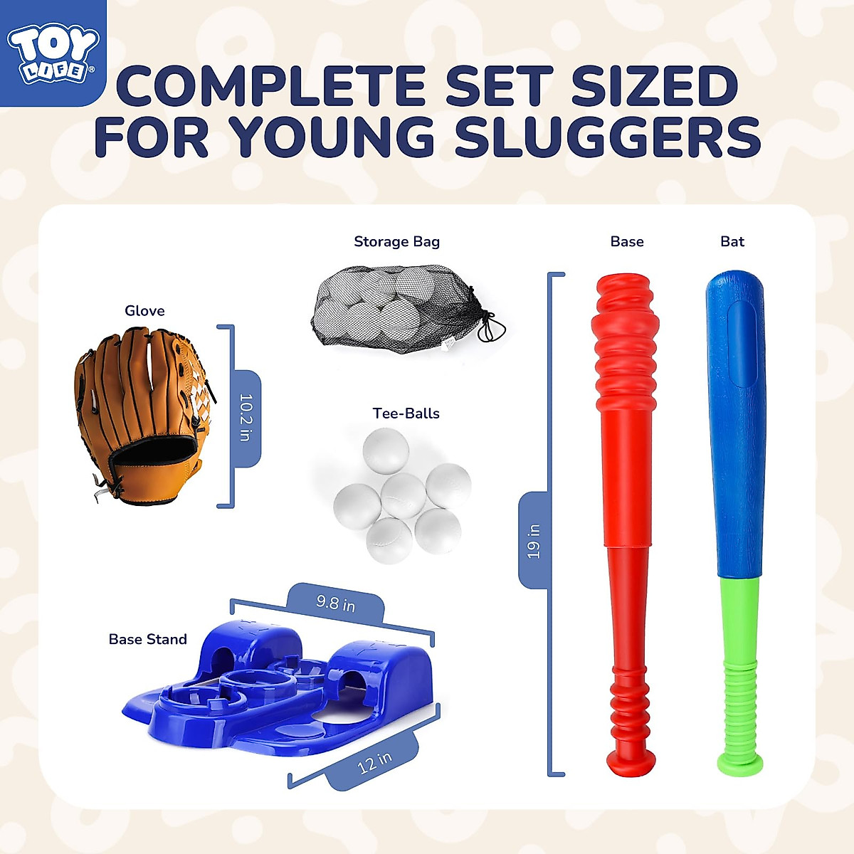 TOY Life Tball T Ball Set for Kids 3-5 Tball Set for Kids 5-8 Tee Ball Bat Toddler Baseball Tee Ball Set Bat Baseball Kids T Ball Stand for Kids 3-5 T Ball Set for Kids 5-8 T Ball Bat Set