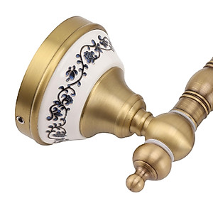 Luqeeg Antique Brass Swivel Towel Holder, European Towel Holder with Wall Mounted Kit, Rotated Towel Rack for Kitchen, Bathroom, Home and Commercial Use, Space Saving