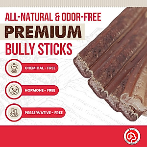 Best Dog Chews Bully Sticks Bites - 100% All Natural for Dogs Grain and Rawhide Free Beef Chews, Grass-Fed Promotes Joint & Dental Health For All Breed Sizes Dogs and Puppies - 2-4 Inch Odd Shapes 8oz