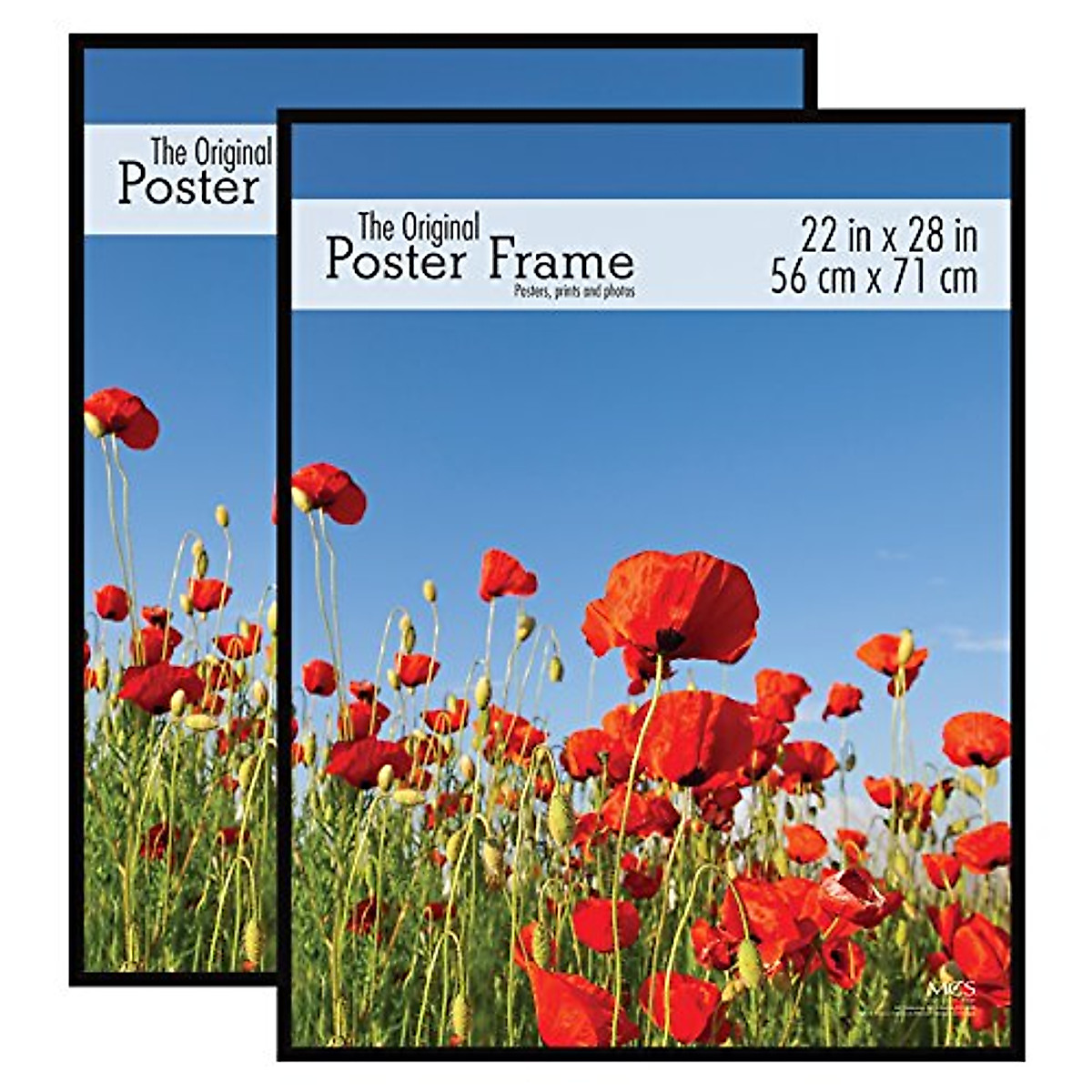 MCS Original Poster Frame, 22 x 28 Inch, Black, Set of 2