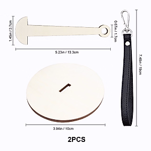 Lxmxgk 2PCS Portable Wrist Yarn Holder, Yarn Storage, Wooden Spinning Yarn Thread Holder, Yarn Holder with Leather Wrist Strap, Prevents Yarn Tangling and Misalignment Yarn Holder for Knitting