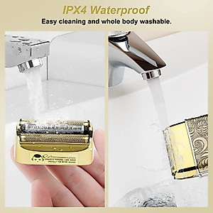 GSKY Electric Razor, Double Foil, Foil Shavers for Men,2 Speeds,Electric Shavers for Men,Beard Trimmer with 2 Foil,Cordless Barber Shaver Beard Trimmer,Barber Supplies Gifts for him