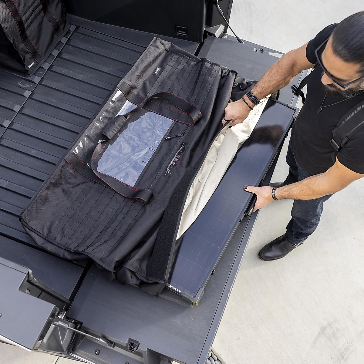 Mission Darkness Eclipse Faraday Bag for Solar Panels & Extra-Large Electronics // Military-Grade RF Shielding Case Designed for EMP CME Solar Flare Protection, Preppers, and Personal Security