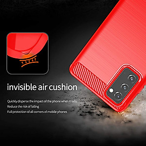 Osophter for Galaxy S20 FE Case,Samsung S20 FE 5G Case Shock-Absorption Flexible TPU Rubber Protective Cell Phone Cover for Samsung Galaxy S20 FE 5G(Red)