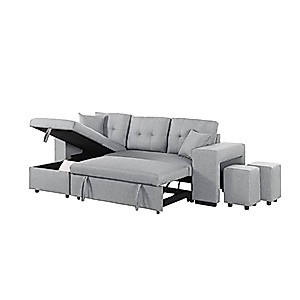 Devion Furniture Sue Sofabed, Light Gray