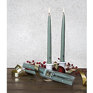 Colonial Candle Bayberry Scented Taper Candle, Hand-Dipped, Drip-Less & Smokeless, Premium Wax with Cotton Wick, 10 in, 2 pk