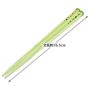 Skater AA2T-A Clear Acrylic Chopsticks, 6.5 inches (16.5 cm), Set of 3, Dinosaurus, Made in Japan