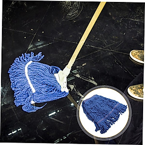 VILLFUL String Mop Replacement Head Dry Mop Pads Heated Hair Rollers Commercial Cut End Cotton Mop Cotton Yarn Mop Head Heavy Duty Mop Refill Cotton Yarn Mop Pad Color Separation